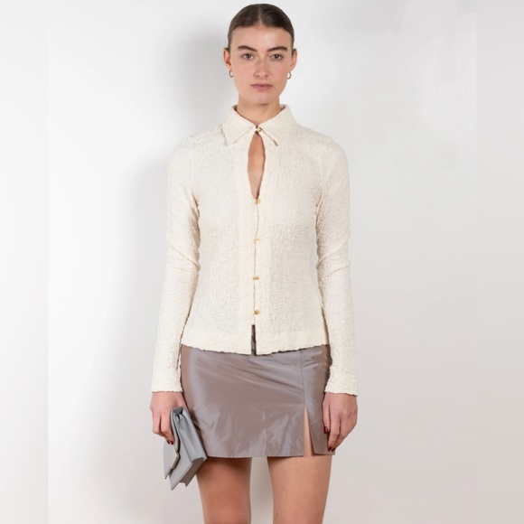 Regina PYO | Tops | Nwt Regina Pyo Lowry Top Cotton Blend Seersucker In ...